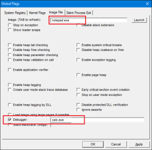 Code Injection with Image File Execution Options » TrainSec