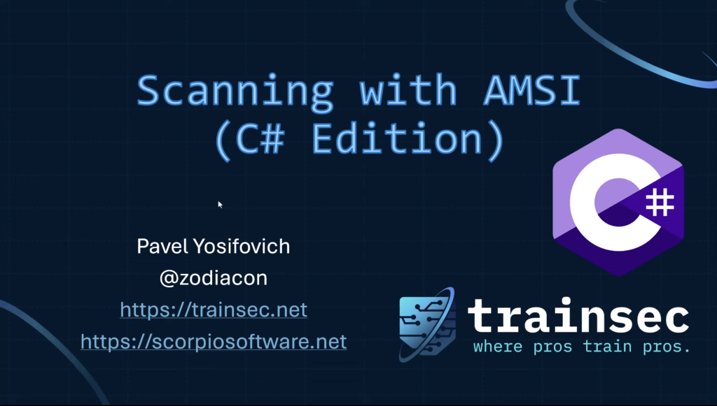 AMSI Scanning in C#: P/Invoke, Memory-Mapped Files, and Safe Interop ...